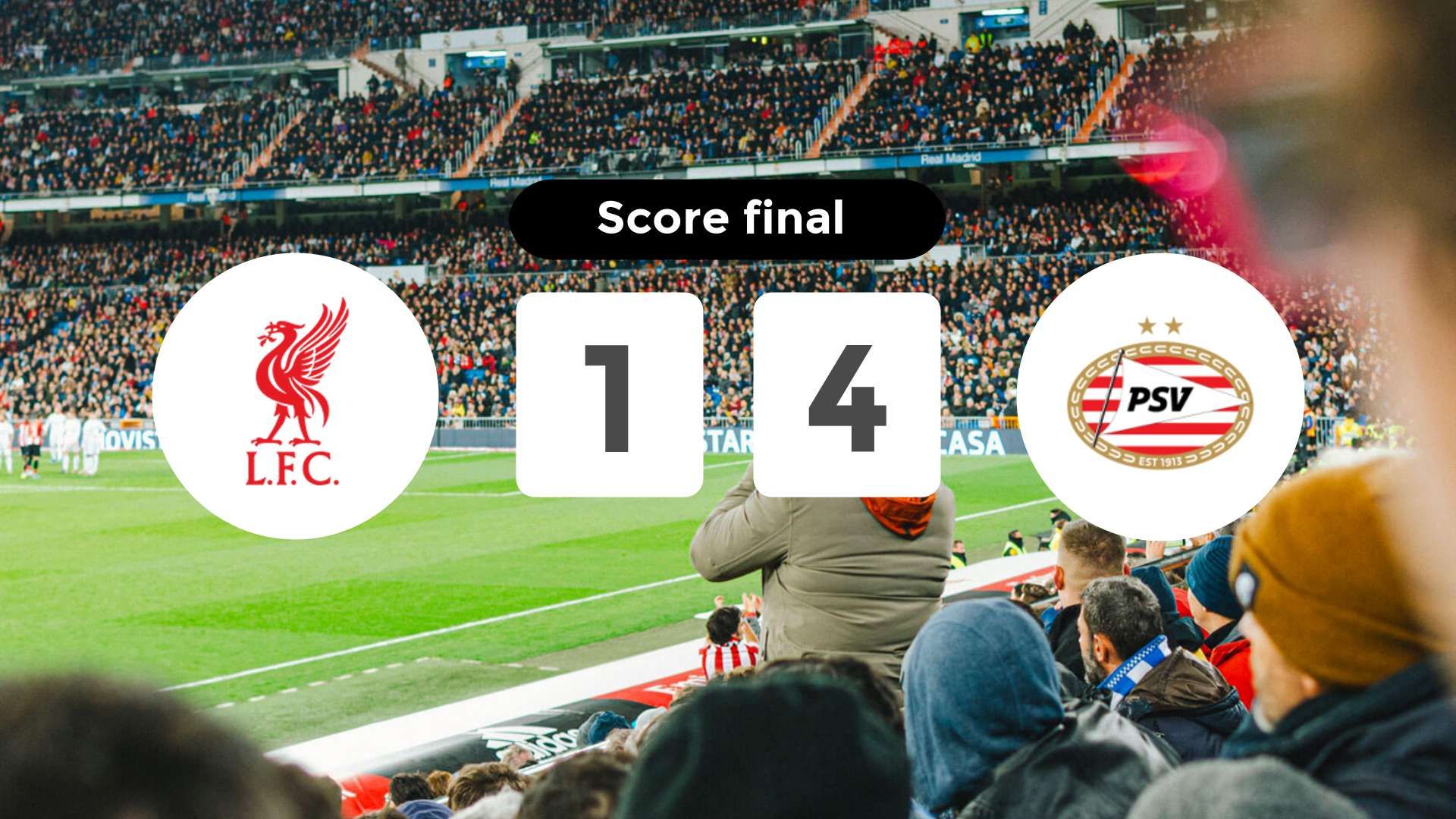 Résumé du match Liverpool vs PSV du 26 novembre 2025